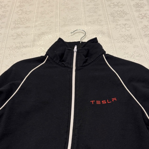Tesla | Tops | Tesla Black Jacket With Red Logo | Poshmark